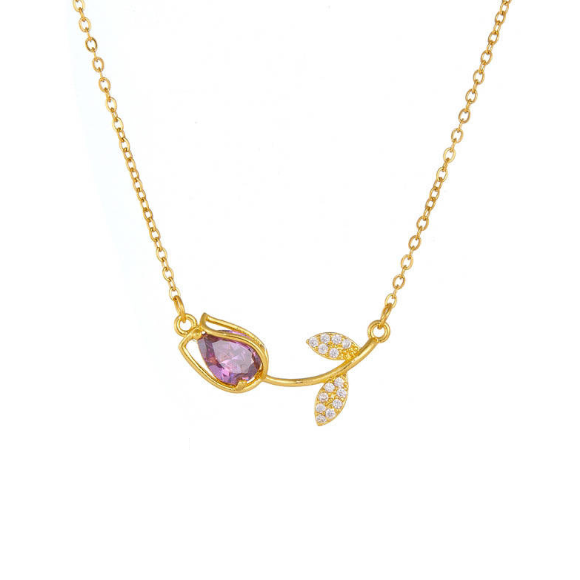 Collar de Tulipán morado - Melviz