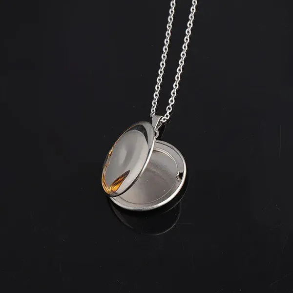 Dúo Relicarios Liso Plateados - Melviz